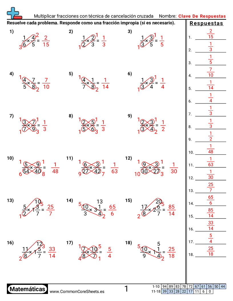 Hojas De Trabajo Para Multiplicar Y Dividir Fracciones Mixtas
